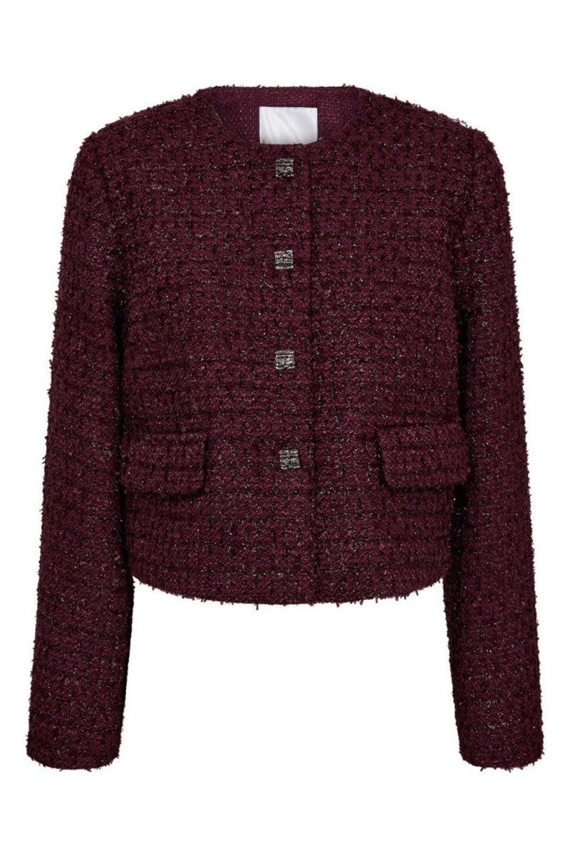 PeachCC Boucle Jacket Plum – My Little Showroom